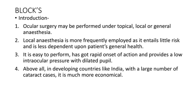BLOCKS AND MODERN IOL different types and iols | PPT
