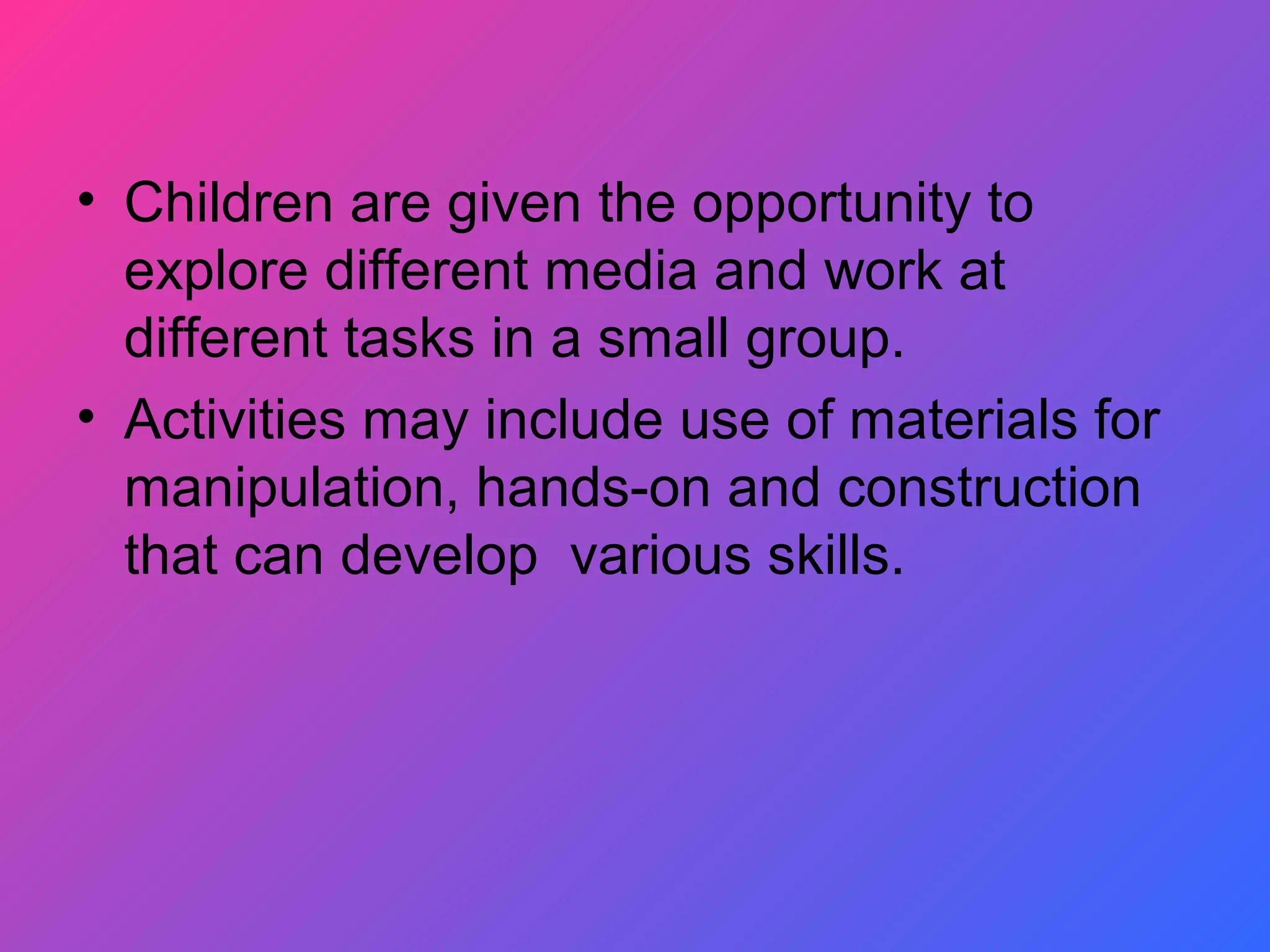 Managing Blocks of Time in a Kindergarten Class | PPT