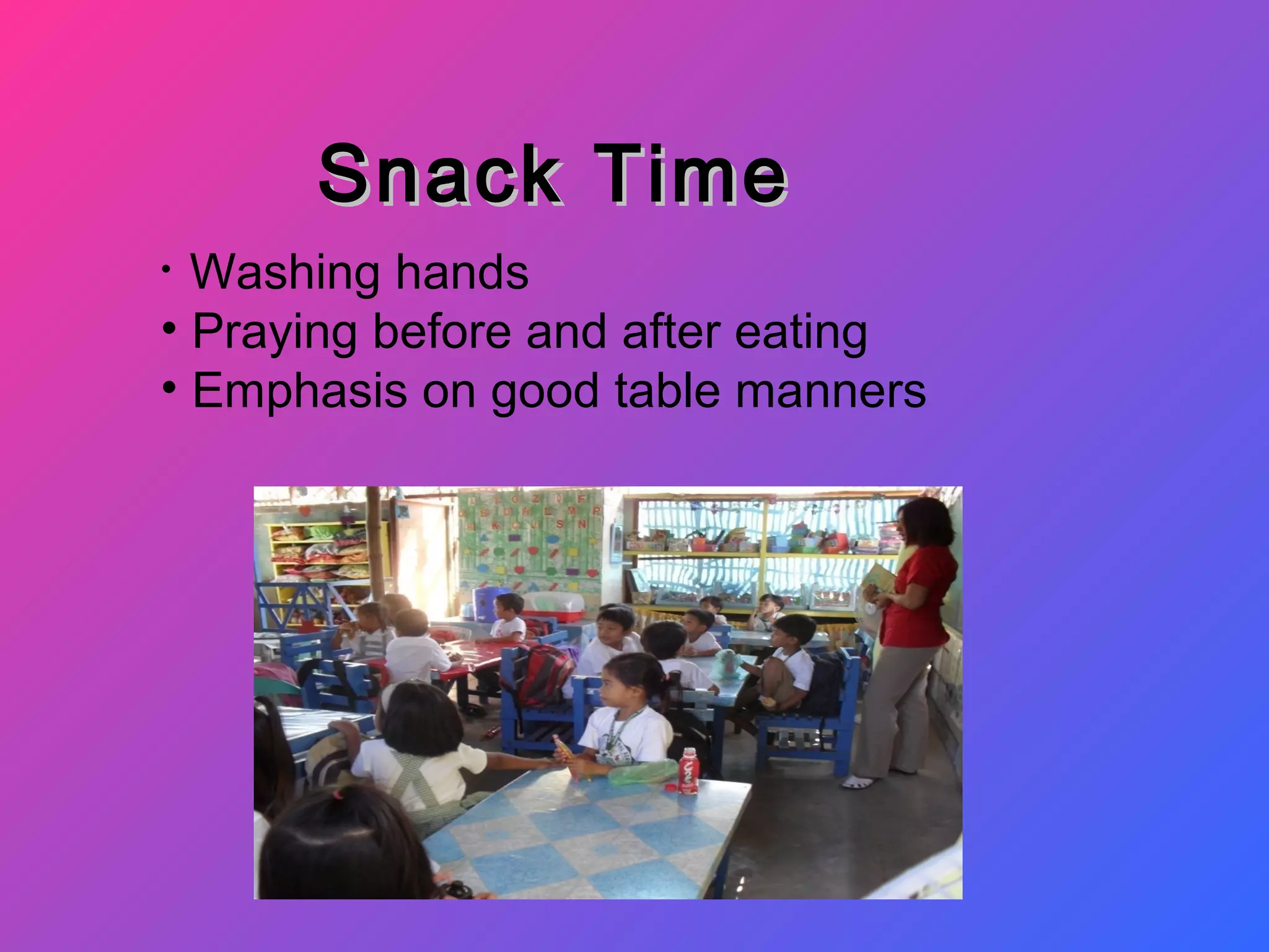 Managing Blocks of Time in a Kindergarten Class | PPT