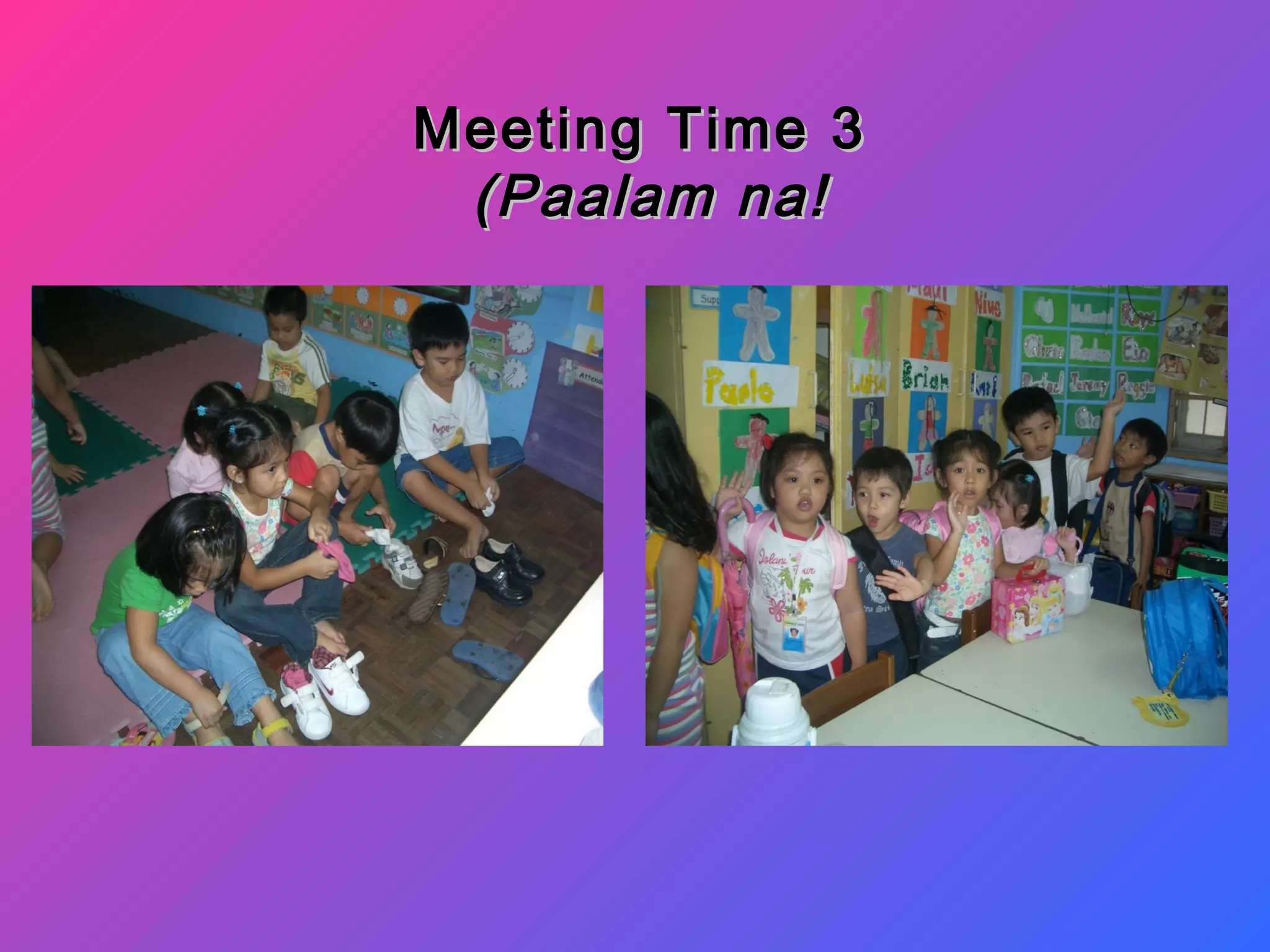 Managing Blocks of Time in a Kindergarten Class | PPT