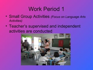 Managing Blocks of Time in a Kindergarten Class | PPT