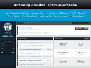 Blockstrap at FOSS Asia - 2015 - Building Browser-Based Blockchain Applications | PPT