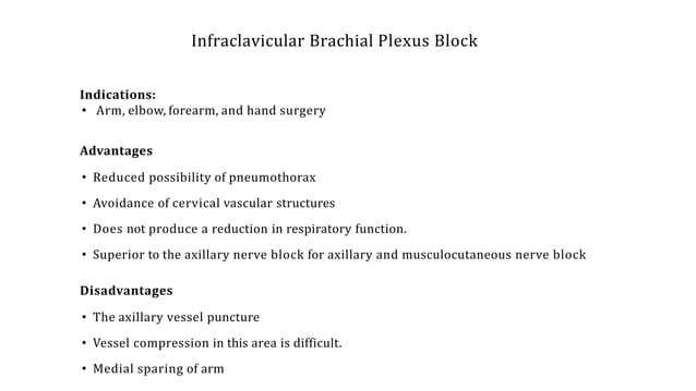 Blocks upper limb anesthesia | PPTX