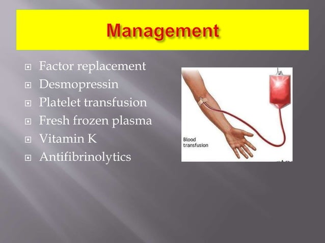 Blood disorders management | PPTX