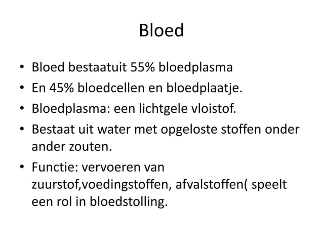 Bloedsomloop | PPT
