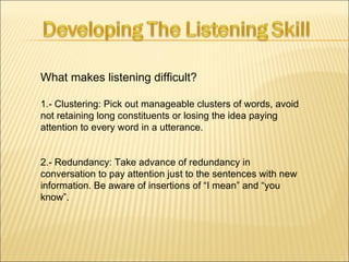 Developing Listening | PPT | Audio Production | Content Production