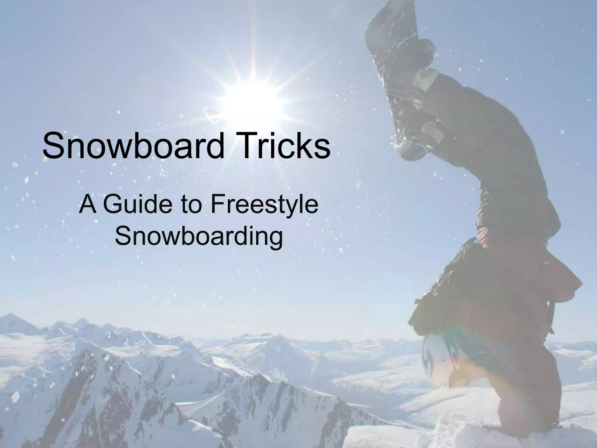 Snowboarding Tricks | PPTX