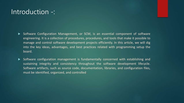 Software Configuration Management In Software Engineering | PPTX | Operating Systems | Computer ...