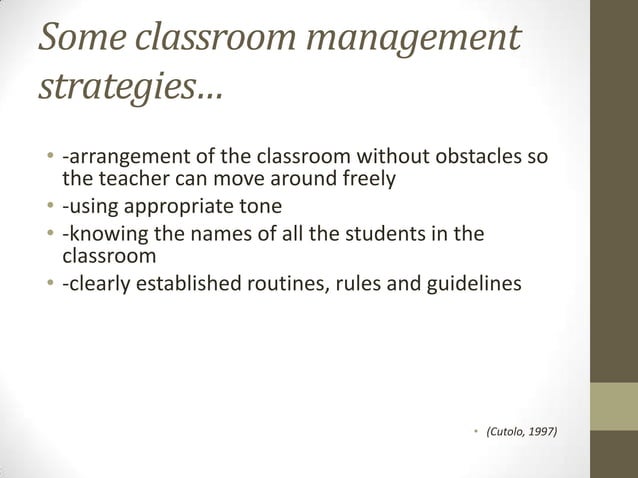 Classroom Management Behavior Interventions Ppt