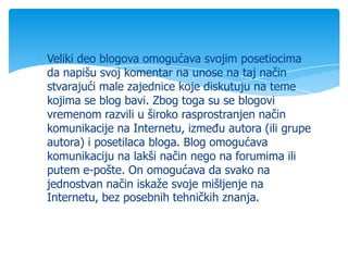 Šta je blog? | PPTX