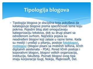 Šta je blog? | PPTX