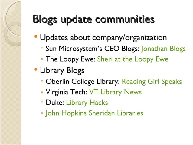 Blogs: Journals of the 21st Century | PPT | Internet | Computing