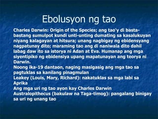 Ebolusyon ng Tao, Ebolusyon ng kulturang tao at Pag usbong ng mga ...