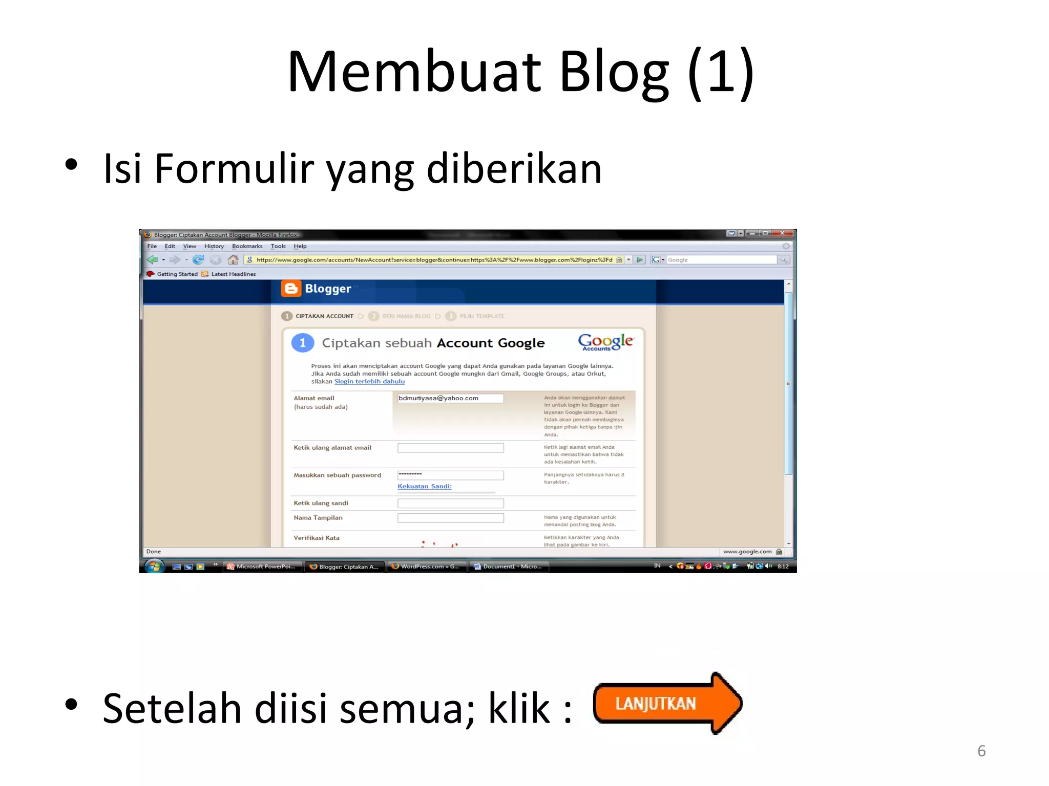 cara membuat blog by wahyu P | PPT