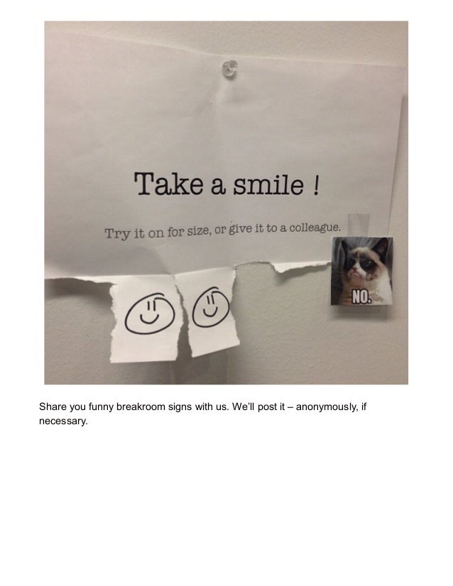 Funny Office Break Room Signs
