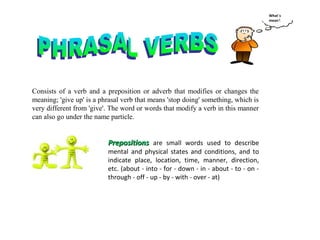 PHRASAL VERBS | PPT