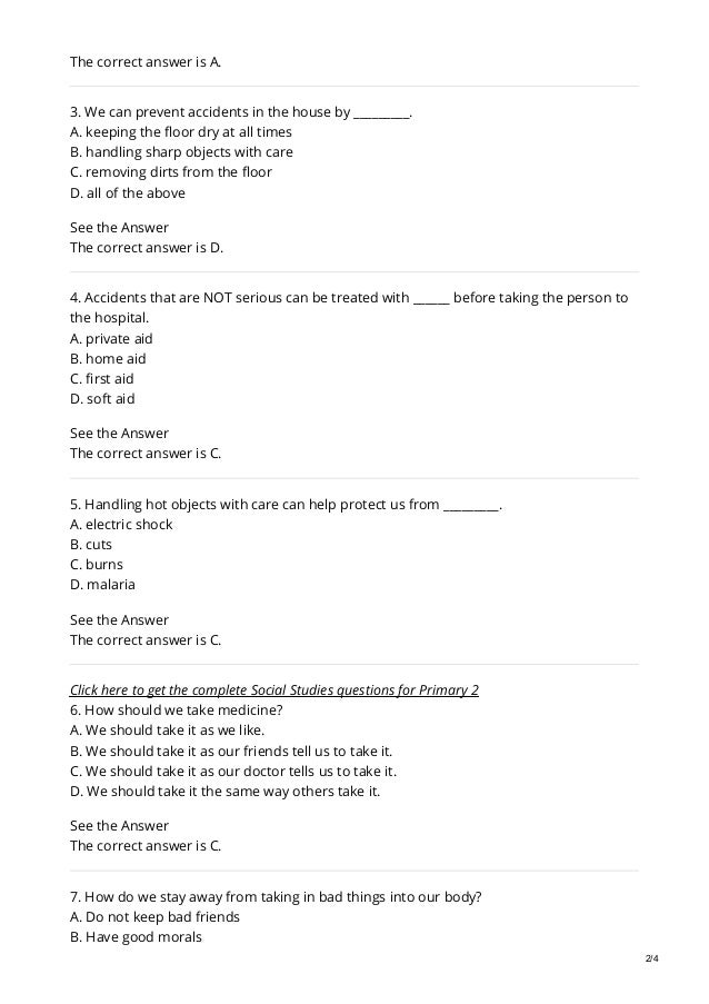 Free Social Studies Exam Questions And Answers For Primary 2 Free Social Studies Exam Questions And Answers For Primary 2