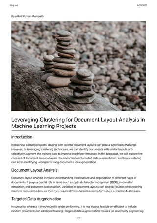 Leveraging Clustering for Document Layout Analysis in Machine Learning ...