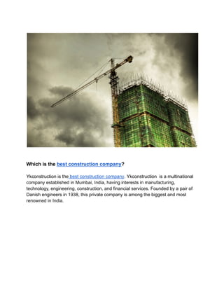 yk construction company it is construction | PDF