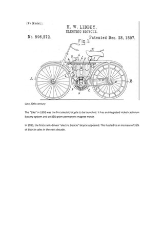 Blog a brief history of the electric bike | PDF