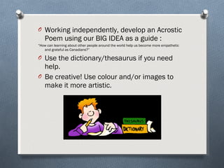 Blog acrostic poems powerpoint grade 7 | PPT