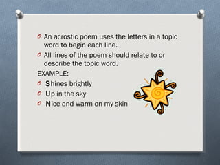 Blog acrostic poems powerpoint grade 7 | PPT