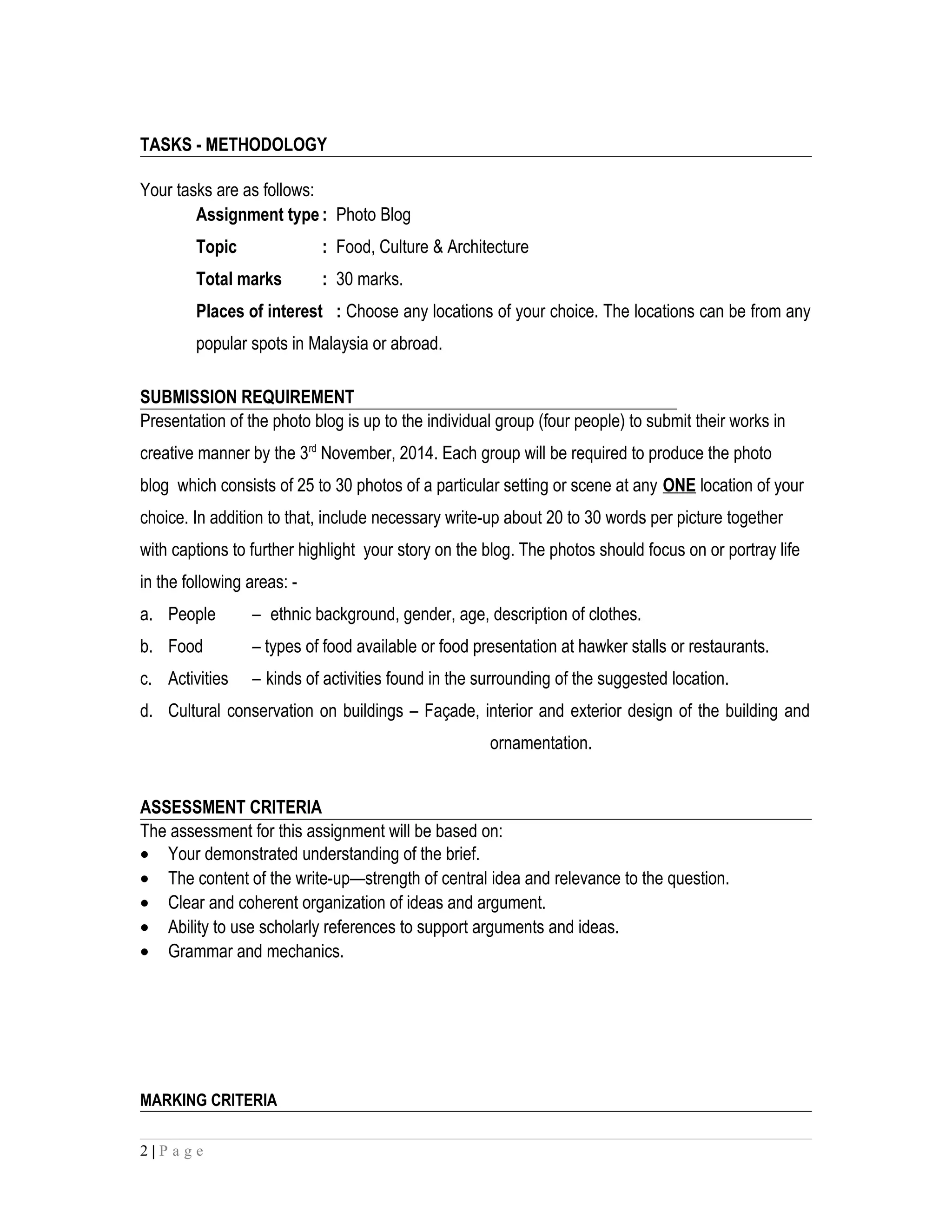 EPC PHOTOBLOG Course Outline | PDF