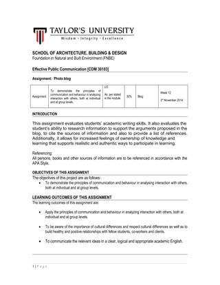 Blog assignment 1 | PDF