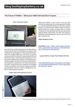 Blog.bestlaptopbattery.co.uk - The Future of Tablets – What your tablet ...