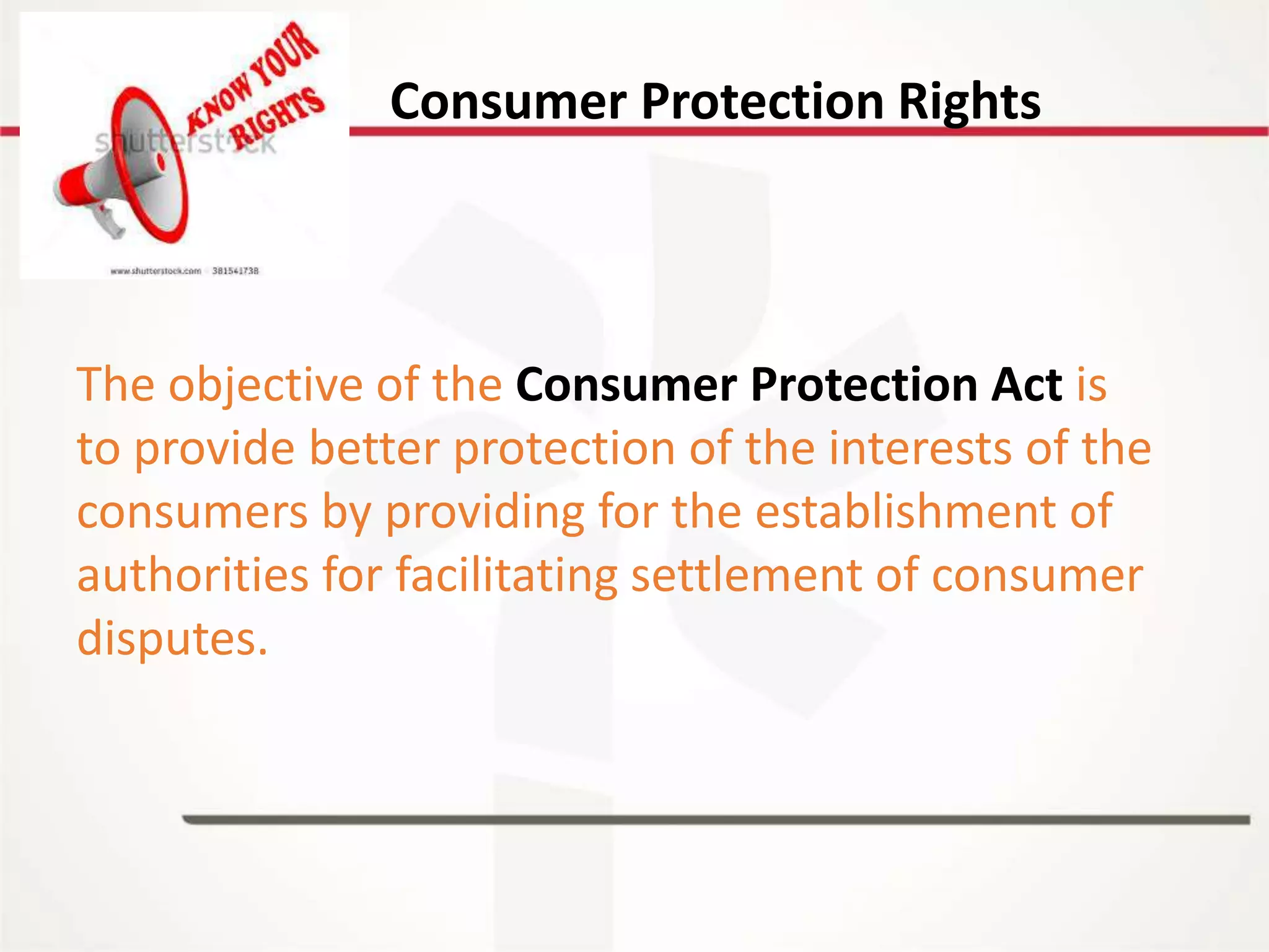 Consumer Protection Act India 1986 | PPTX