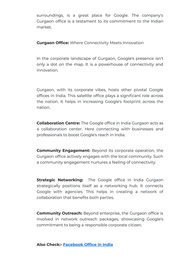 Best Google Offices in India | PDF