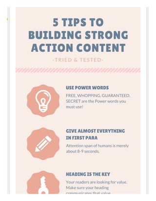 5 Tips to building Successful Action Content | PDF | Marketing and ...