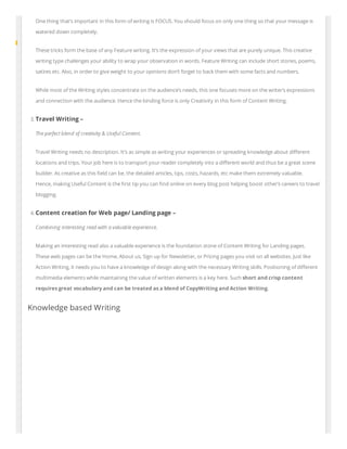 All about different types of Content Writing Services | PDF