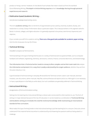 All about different types of Content Writing Services | PDF