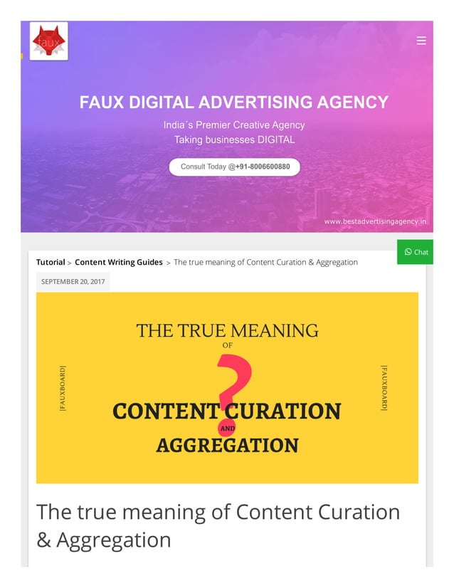 The true meaning of Content Curation and Aggregation | PDF | Free Download