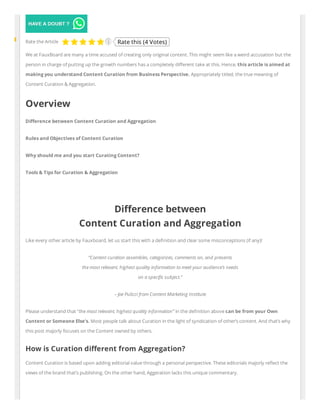 The true meaning of Content Curation and Aggregation | PDF | Free Download