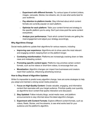 Social Media Algorithms: How to Stay Ahead | PDF