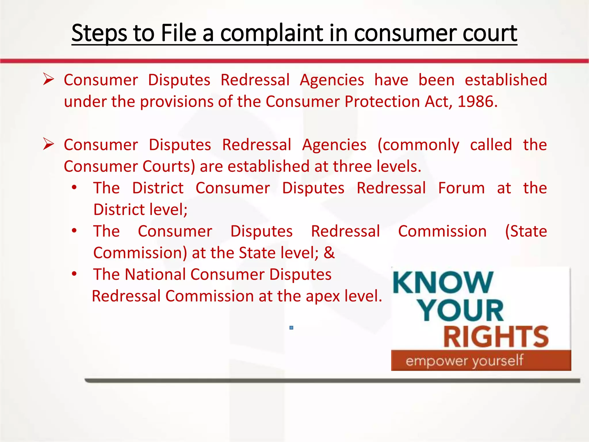 How to File a Consumer Complaint in Indian Court | PPTX | Legal ...