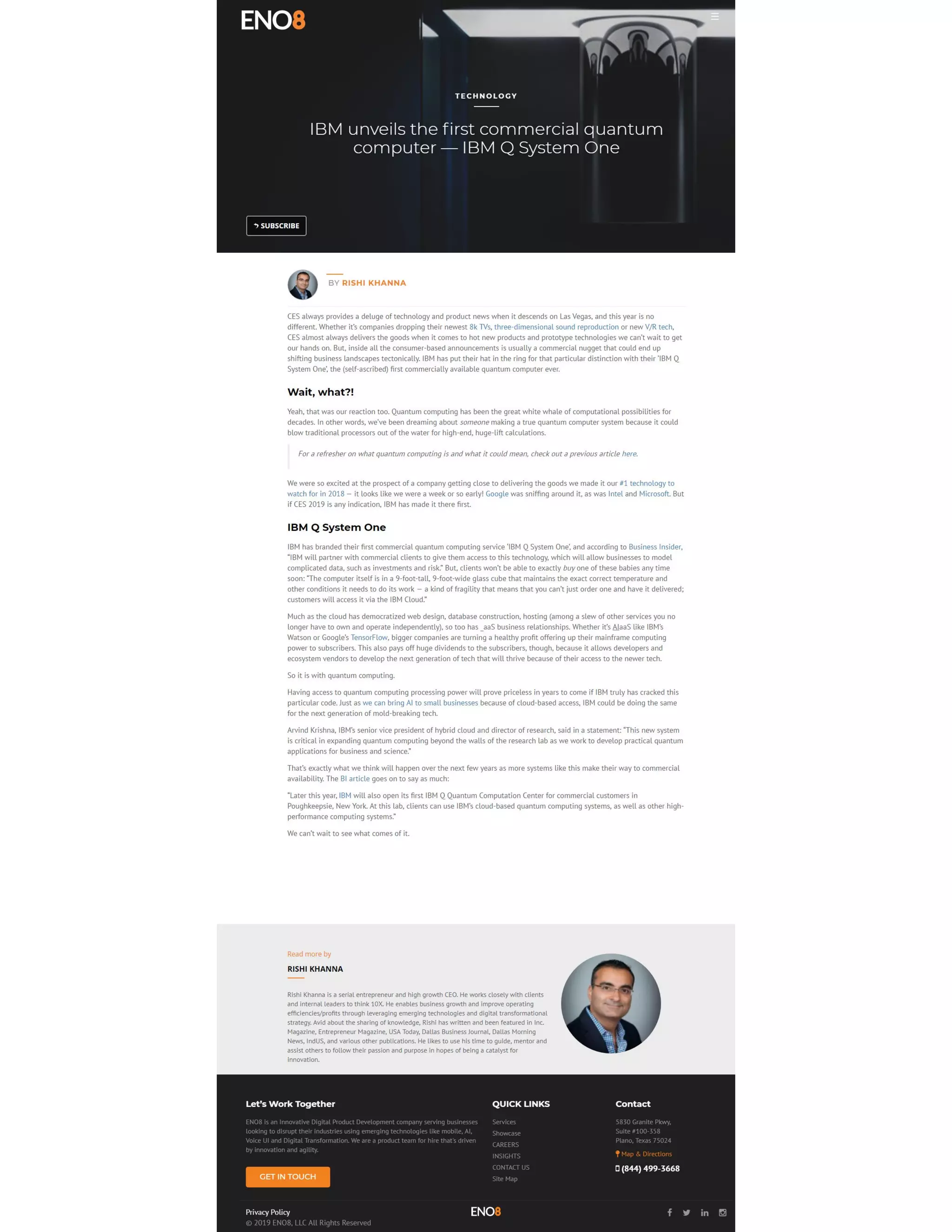 IBM unveils the first commercial quantum computer — IBM Q System One | PDF