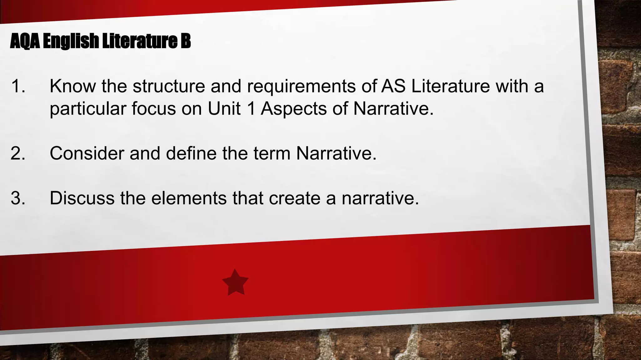 Introduction to Narrative | PPTX