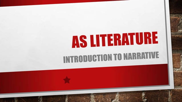 Introduction to Narrative | PPT
