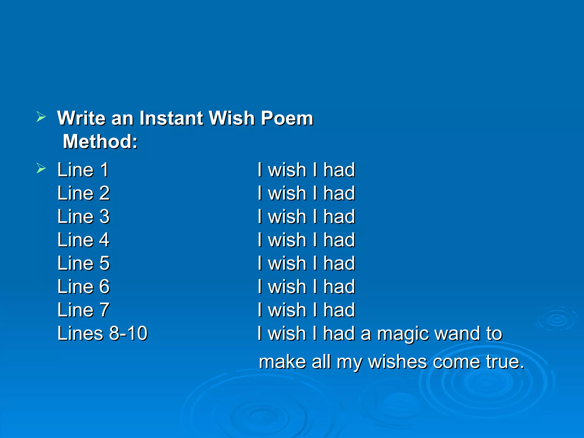 Blog i wish poems powerpoint grade 7 | PPT
