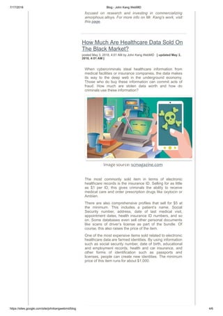 Blog John Kang WebMD | PDF