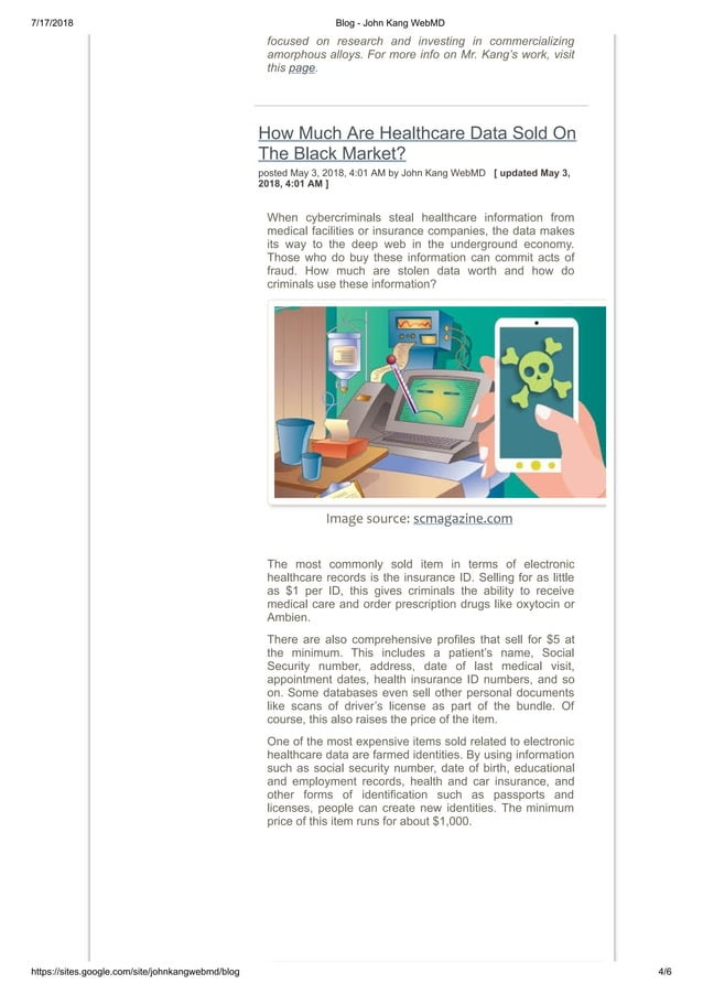 Blog John Kang WebMD | PDF