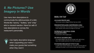 8 Tips for Effective Menu Design | PDF