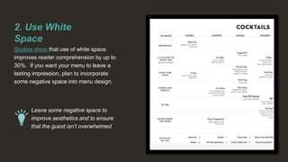 8 Tips for Effective Menu Design | PDF