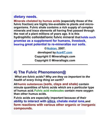 ATP Blog04 - Mineral Logic Discovery Of Tracite Fulvic Acid | PDF ...