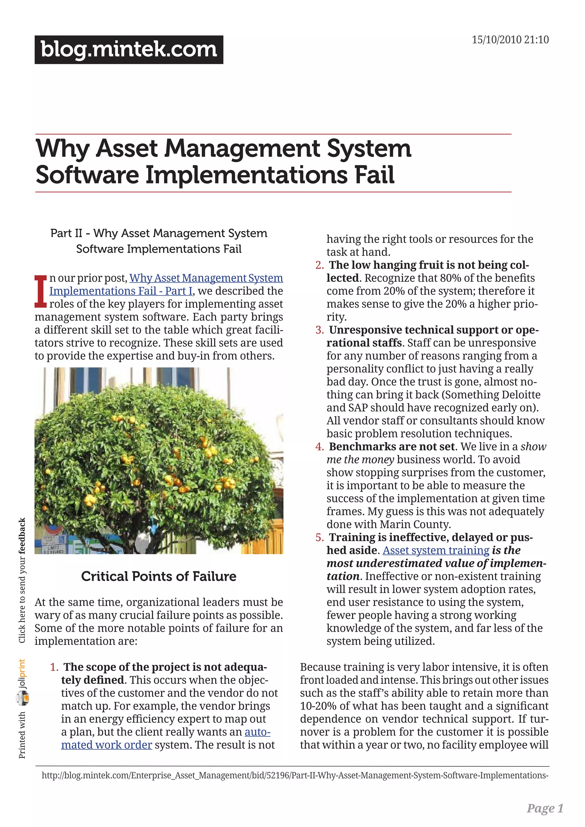 Part II - Why-asset-management-system-software-implementations-fail | PDF