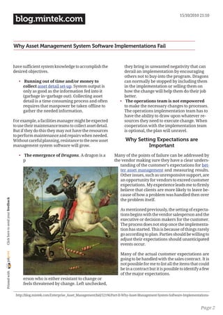 Part II - Why-asset-management-system-software-implementations-fail | PDF