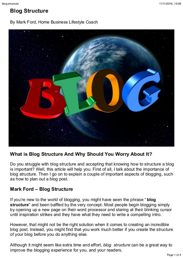 Blog Structure